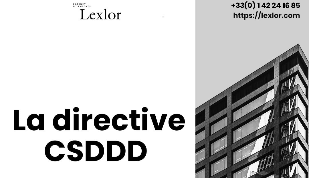 La directive CSDDD (Corporate Sustainability Due Diligence Directive ... La directive CSDDD (Corporate Sustainability Due Diligence Directive ...